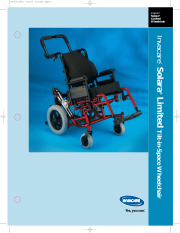 Invacare Tilt-in-Space Wheelchair Mobility Aid User manual | Manualzz