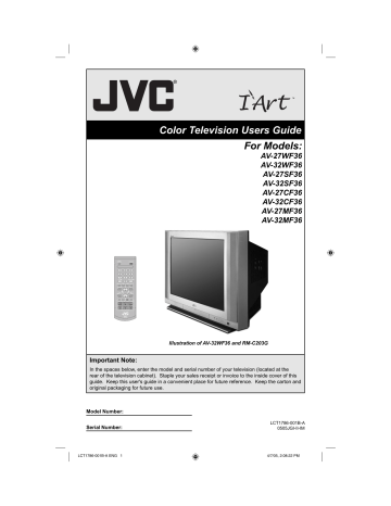JVC AV-32MF36 CRT Television User`s guide | Manualzz