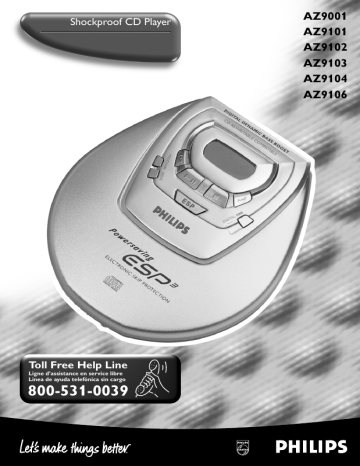 Philips 9101, 9104, AZ9106, AZ9103, AZ9102 Manual de usuario | Manualzz