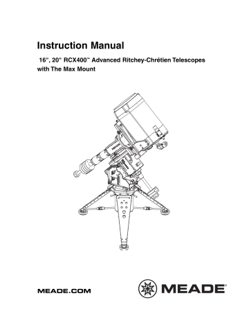 Meade RCX400 Telescope User manual | Manualzz