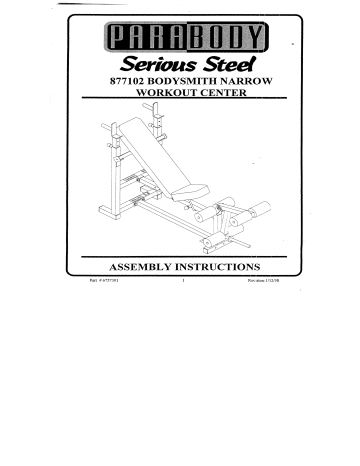ParaBody 877102 Home Gym User manual | Manualzz