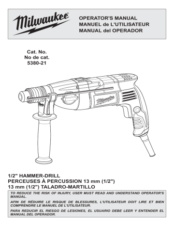 Milwaukee 5380-21 Drill User manual | Manualzz