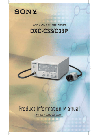 Sony DXC-C33 Camcorder User manual | Manualzz