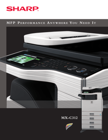 Sharp MX-C312 All in One Printer User manual | Manualzz