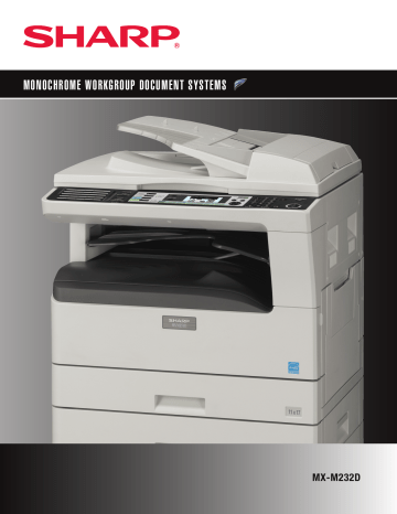 Sharp MX-M232D All in One Printer User manual | Manualzz