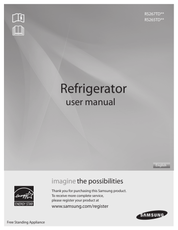 Samsung RS265TDRS Refrigerator User manual | Manualzz