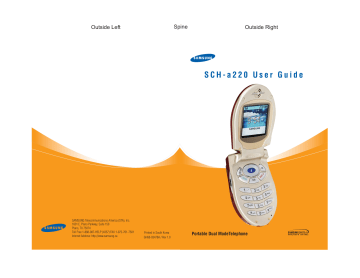Samsung SCH-a220 Cell Phone User guide | Manualzz
