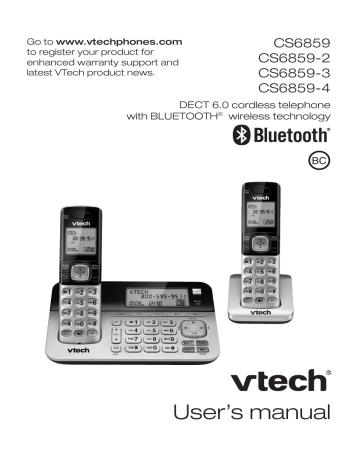 VTech cs6859 Cordless Telephone User manual | Manualzz