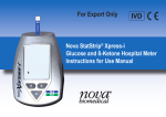 Nova Biomedical StatStrip Glucose Meter Point of Care Manual | Manualzz