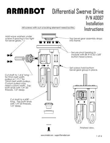 ARMABOT Differential Swerve Drive Instructions | Manualzz