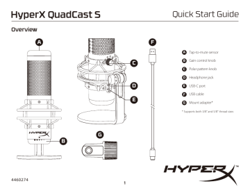 HyperX QuadCast S (HMIQ1S-XX-RG/G), HyperX QuadCast S, QuadCast S ...