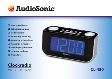 AudioSonic Clockradio MW / FM Radio Instruction manual | Manualzz