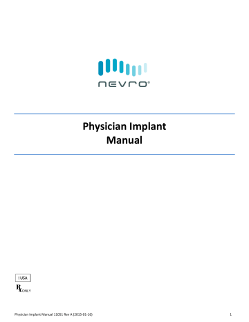 Nevro Senza Spinal Cord Stimulator Instruction manual | Manualzz