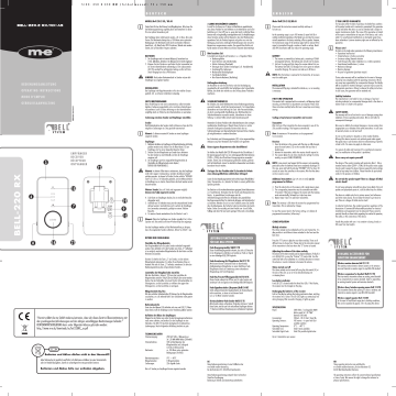 me Wireless Door Bells Receiver Instruction manual | Manualzz
