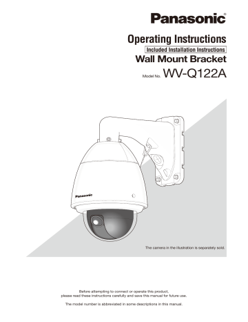 Panasonic Wall Mount Bracket Operating instructions | Manualzz