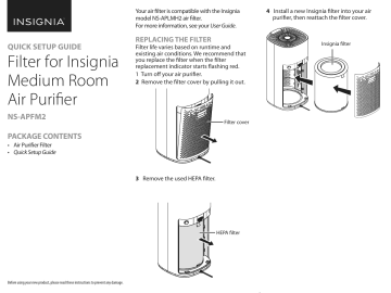 Insignia Air Filter NS-APFM2 Installation Guide | Manualzz