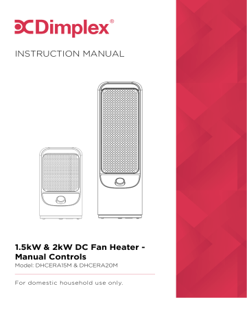 Dimplex 1.5kW & 2kW DC Fan Heater Instruction manual | Manualzz