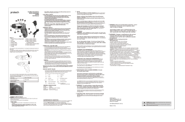 protech Cordless Screwdriver User Manual | Manualzz