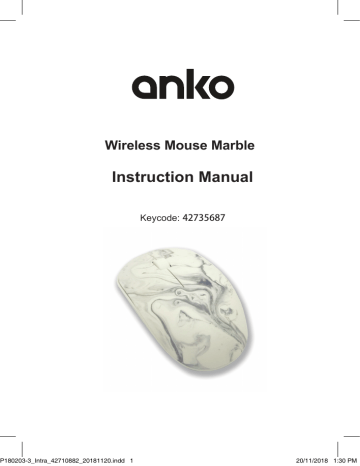 Anko Wireless Mouse Marble Instruction manual | Manualzz