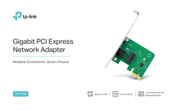 Ptp-Link tp-link Gigabit PCI Express Network Adapter User Manual | Manualzz