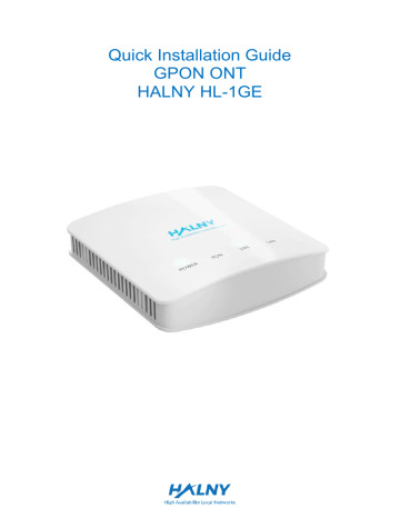 HALNY Hl-1ge Installation Guide | Manualzz