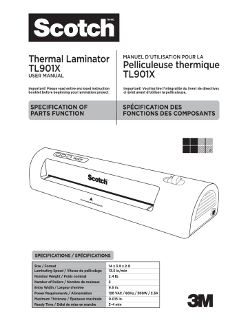 Scotch Thermal Laminator User Manual | Manualzz