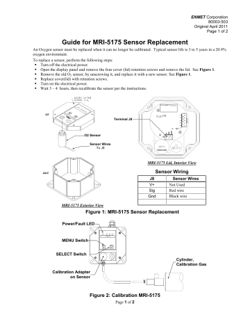 ENMET ISA-60M Sensor Replacement Guide | Manualzz