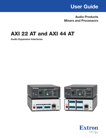Extron AXI 44 AT User guide | Manualzz