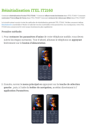 Itel IT2160 - User manual, Hard reset manual