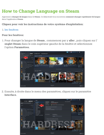 How to Change Language on Steam | Manualzz