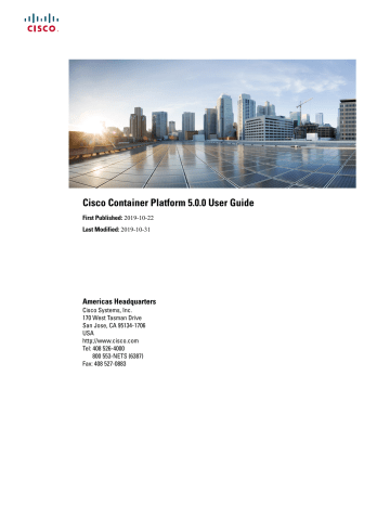Cisco Container Platform User Guide | Manualzz