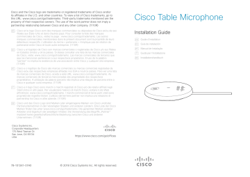 Cisco Table Microphone 60 Guide d'installation | Manualzz