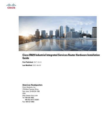 Cisco 829 Industrial Integrated Services Routers Installation Guide ...