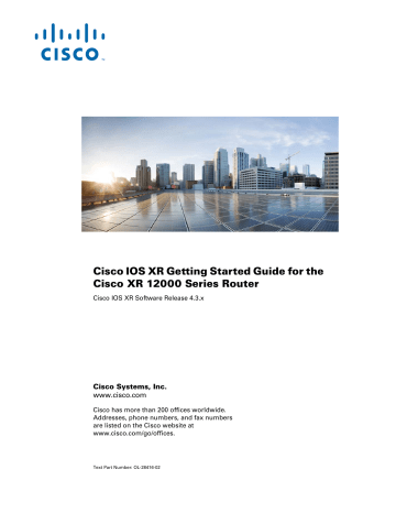 Cisco XR 12416 Router Getting Started Guide | Manualzz