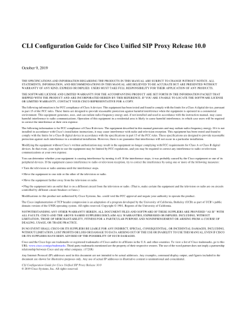 Cisco Unified SIP Proxy Configuration Guide | Manualzz