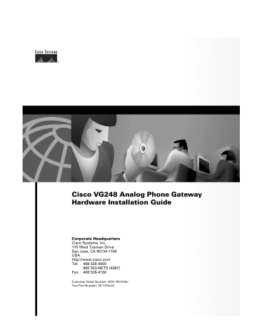 Cisco VG450 Analog Voice Gateway Installation Guide | Manualzz
