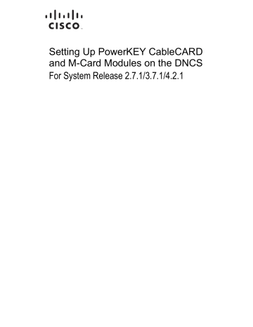 Cisco PowerKEY CableCARD Module 805 User Guide | Manualzz