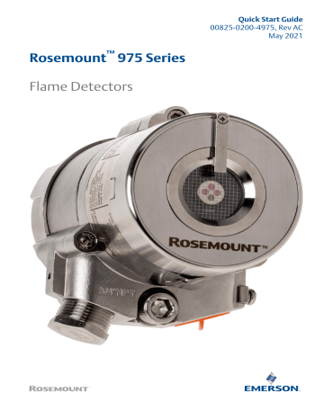 Rosemount 975 Series Flame Detectors Quick Start Guide | Manualzz