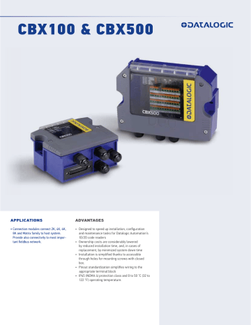 Datalogic CBX500 Data Sheet | Manualzz