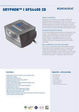 Datalogic Gryphon I GFS4400 2D - Data Sheet, Manual, Reference guide