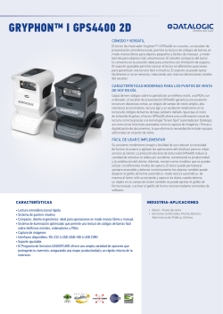 Datalogic Gryphon I GPS4400 2D - El manual del propietario, Ficha de ...