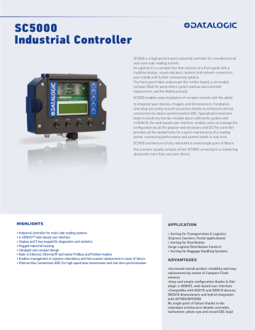 Datalogic SC5000 Data Sheet | Manualzz