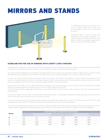 Datalogic SG-PSB & PSM Safety Accessory Data Sheet | Manualzz