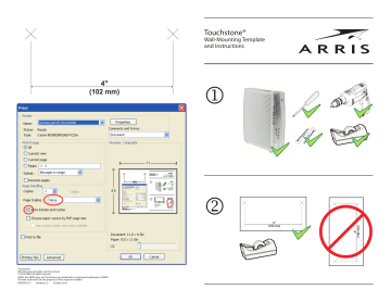Arris TM804 Mount Template | Manualzz