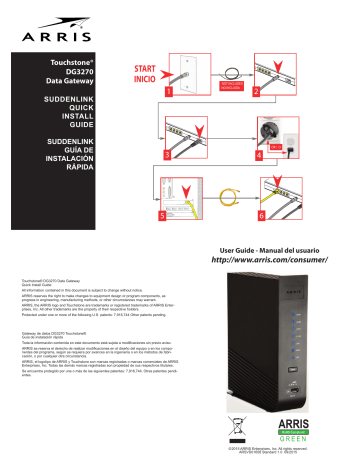 Arris DG3270A Quick Install Guide | Manualzz