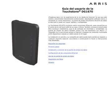 Arris DG1670A Guía del usuario | Manualzz