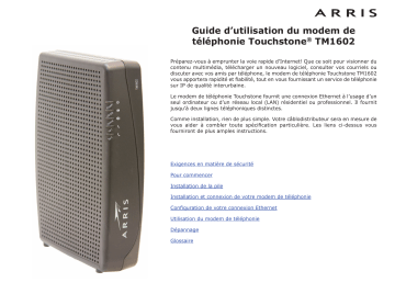 Arris TM1602A/CV Mode d'emploi | Manualzz