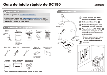 Lumens DC190 Installation Guide | Manualzz