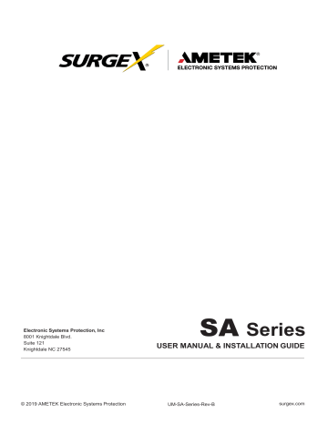 SURGEX SA-162 Standalone Install Instructions | Manualzz