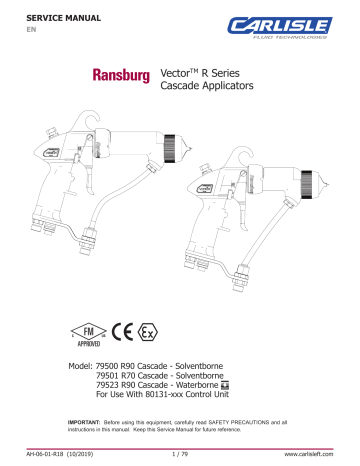 Ransburg Vector Cascade or Classic Manual Gun Service Manual | Manualzz